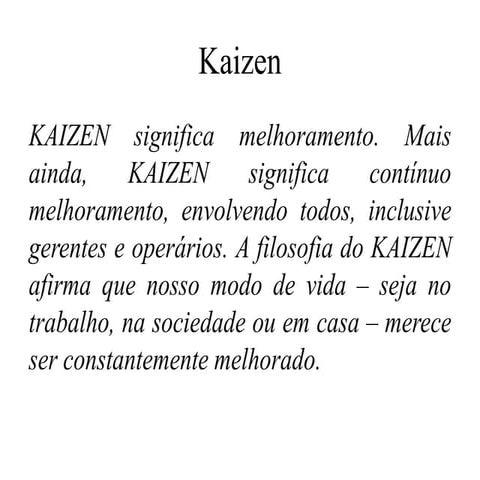 Kaizen introdução e história............ | PPTX
