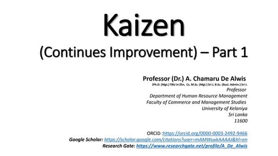 Kaizen 2 how does kaizen works | PPTX