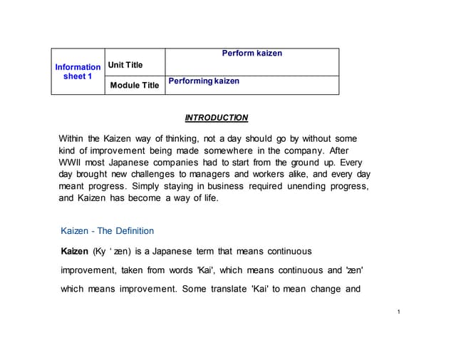Kaizen PPT revised 2.pdf | Business | Business and Finance