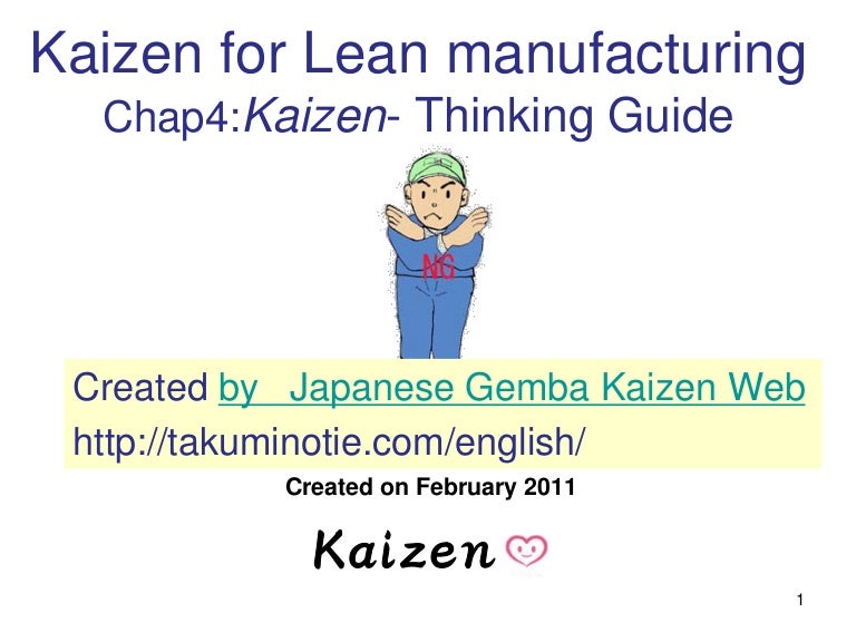 Gemba Kaizen for lean manufacturing chap4 | kaizen thinking guide