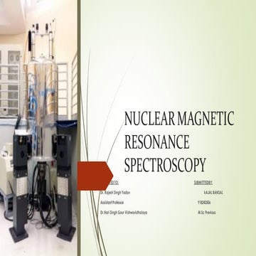 NMR spectroscopy.ppt instrumentation, principle | PPT