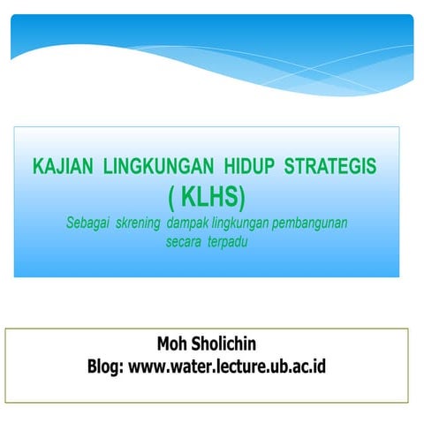 Kajian-Lingkungan-Hidup-Strategis (KLHS).ppt