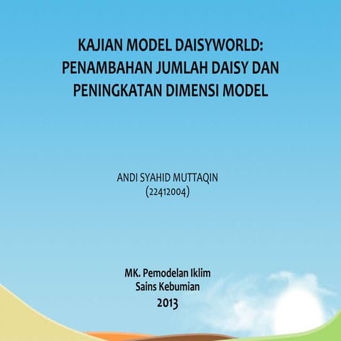 Model Iklim Sederhana, Daisyworld | PPTX