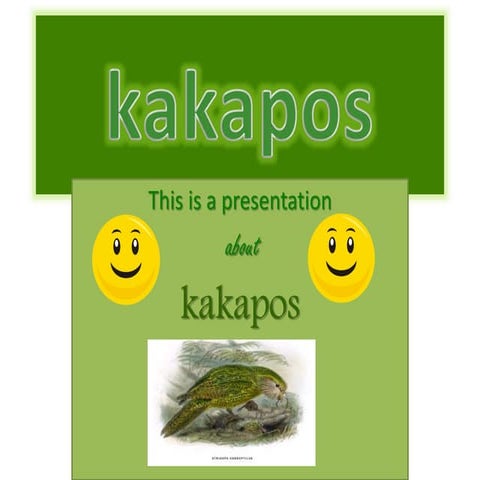 Kakapo report | PPT