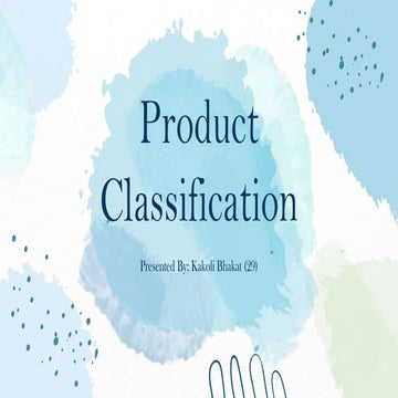 Product Classification | PPT
