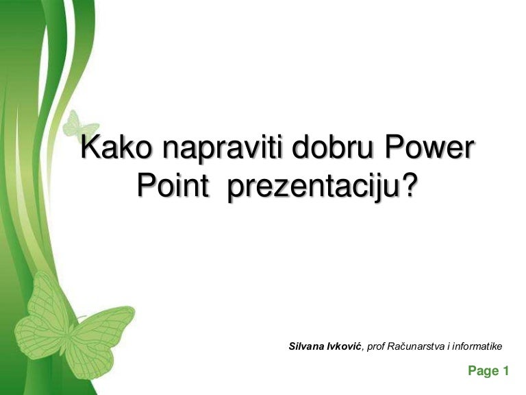 Kako napraviti dobru power point prezentaciju
