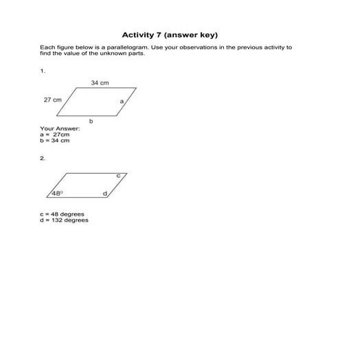 Activity 7 (answer key) | PDF