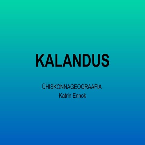 Kalandus | PPT