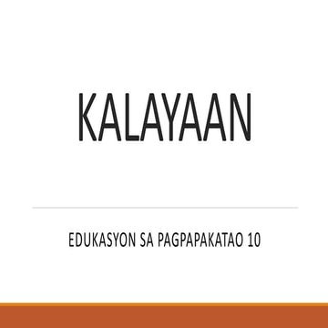 ESP 10 TUNAY NA KAHULUGAN NG kalayaan AT MGA URI NITO | PPTX