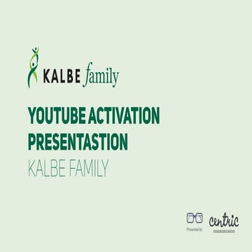 Youtube Vlog keluarga mily - Kalbe presentation | PPT