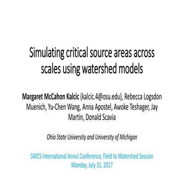 Simulating critical source areas | PPTX