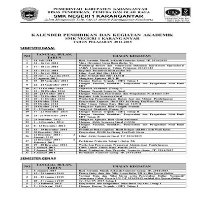 Kaldik 2014/2015 | DOCX