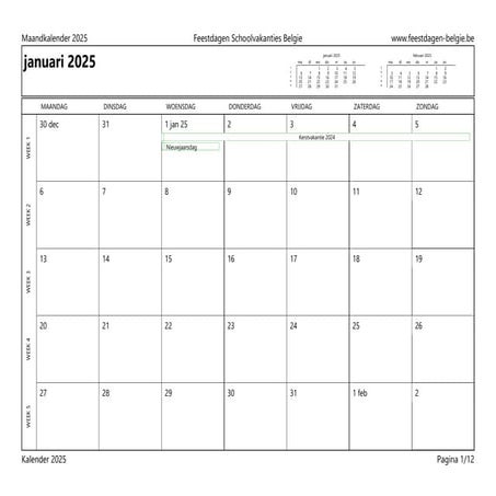 kalender-2025-maandkalender-a4-gratis-download-belgie-feestdagen ...