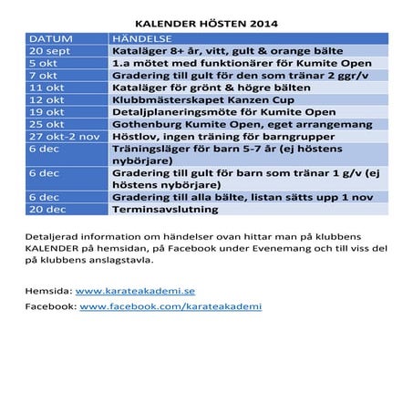 Kalender_HT2014 | PDF