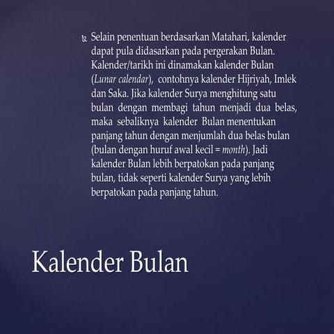 Kalender Bulan | PPTX