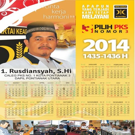 Kalender Rusdiansyah S.Hi, CALEG 1 PONTURA | PDF