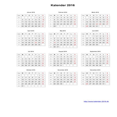 Kalender dansk | PDF