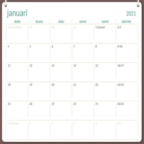 Kalender dinding klasik Sen-Min desain jliid dua cincin.pptx