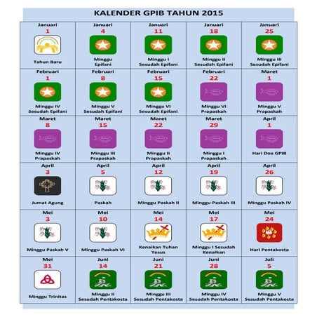 Kalender kain mimbar 2015 | DOC