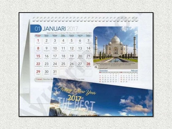 Kalender Meja 2017 Kaligrafi Quran Do'a Islami | PPT