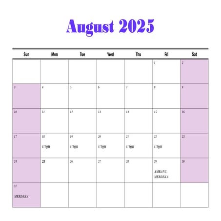 kalender sains tulen untuk murid SPM 2025 | PDF