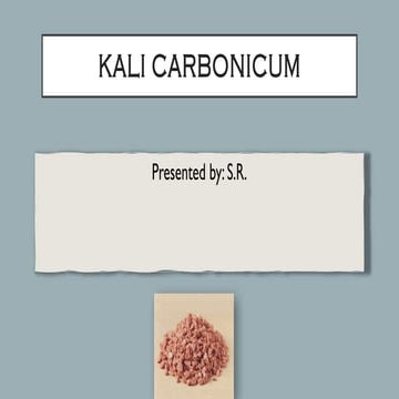 Kali Carbonicum.HOMOEOPATHIC MATERIA M.pptx