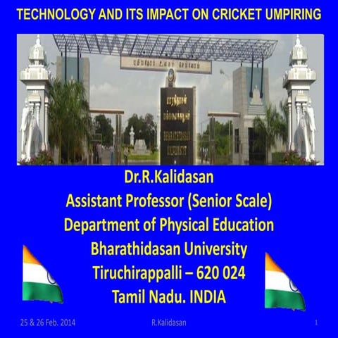 Advanced technology used in cricket game | PPTX