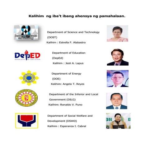 Mga Ahensiya ng Pamahalaan