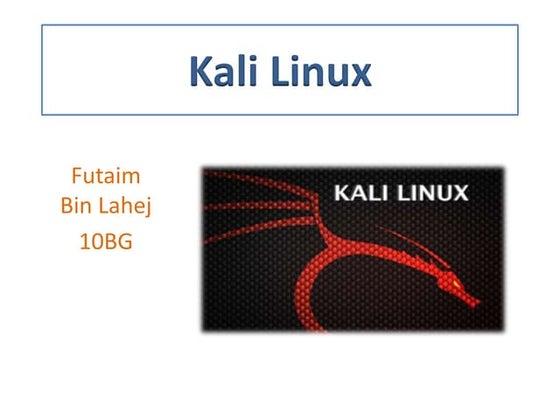 Kalilinux | PPT