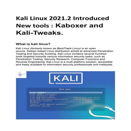 Kali linux 2021.2 | PDF