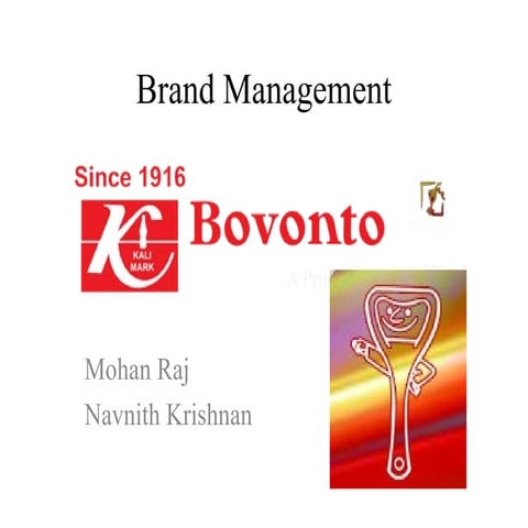 Brand Management of Kalimark – a unique taste | PPT