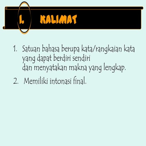 Kalimat dalam bahasa indonesia | PPTX