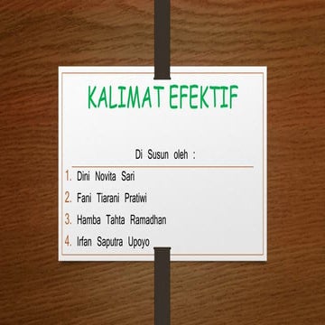 Kalimat Efektif | PPTX