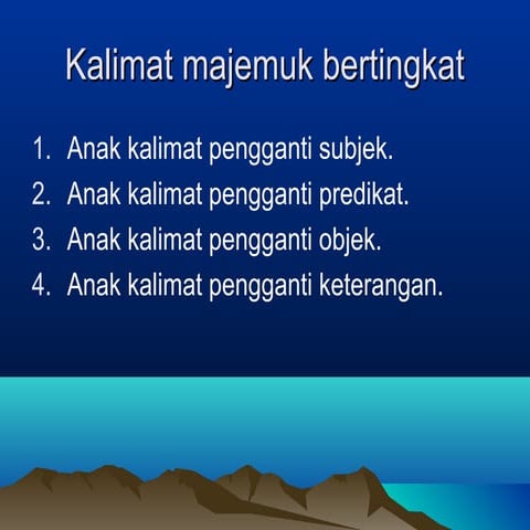 Kalimat majemuk bertingkat | PPT