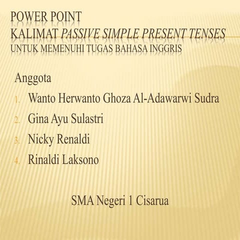 Kalimat passive | PPTX