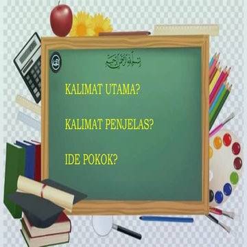 Materi Bahasa Indonesia Kalimat Utama dan Ide Pokok | PPTX
