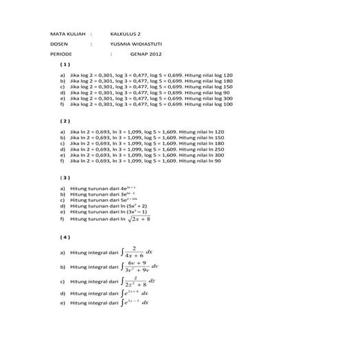 Tugas 1 bentuk pangkat, akar, dan logaritma(pertemuan pertama) | DOCX