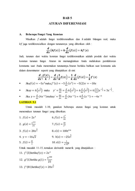 Turunan Fungsi Kompleks | PDF