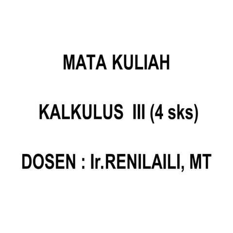 KALKULUS III MATERI presentasi kelas 7 A | PPT