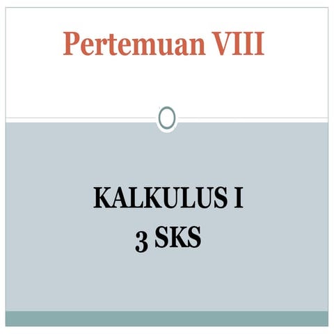 Kalkulus turunan dan integral | PPT