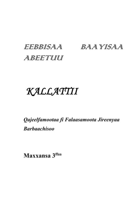 JIREENYA SALPHAA FI GAMMACHUU QABU JIRAACHUU | PDF