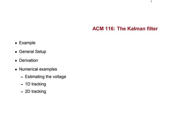 Understanding kalman filter for soc estimation. | PPT
