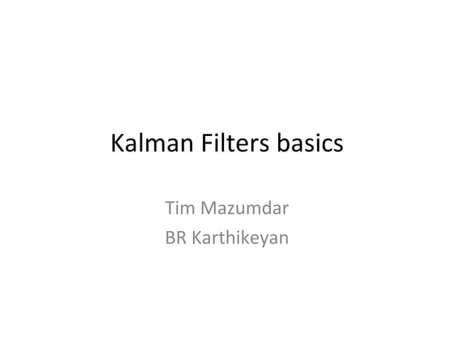 Kalman filter for Beginners | PDF