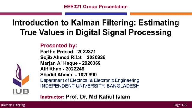 Kalman filter for Beginners | PDF