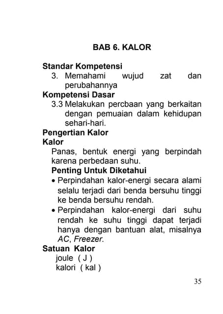 PPT Kalor kelas VII SMP kurikulum merdeka | PPTX