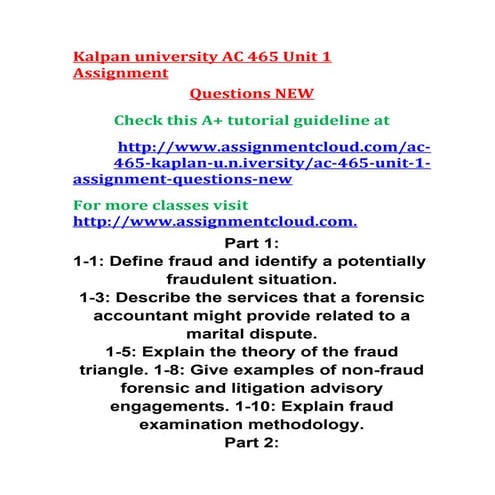 Ac 499-unit-2-and-unit-3-assignments-new | PPT
