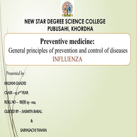 Influeza for only education only in .pptx