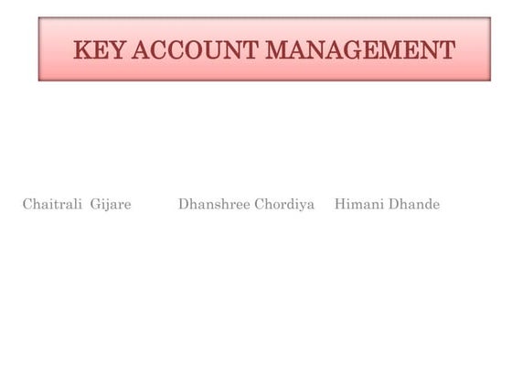 Key Account Management | PPT