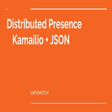 Kamailio presence + json | PDF