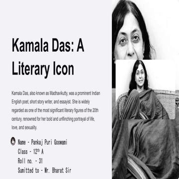 Project on Kamla Das | PPTX